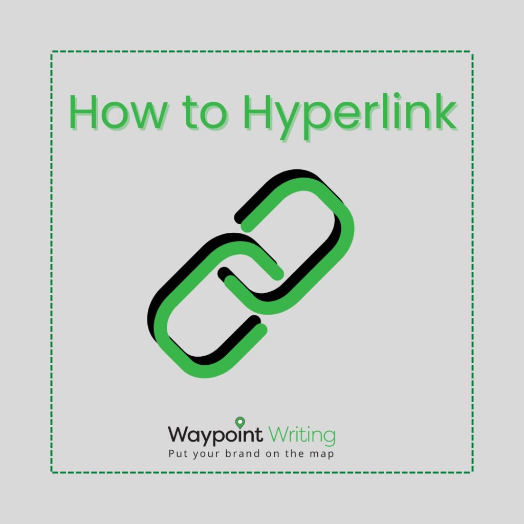 How To Hyperlink Waypoint Writing